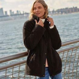 LANDS' END Gef&uuml;tterte Teddyjacke f&uuml;r Damen, Damen, size: regular, Braun, Polyester, by Lands' End