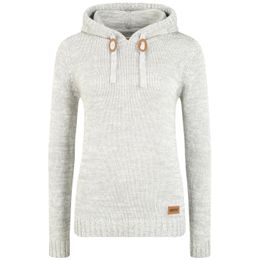 oxmo Damen Strickfleece-Pullover "Strickpullover OXPhilia", grau, Gr. XL, Obermaterial: 100% Baumwolle CO., Pullover