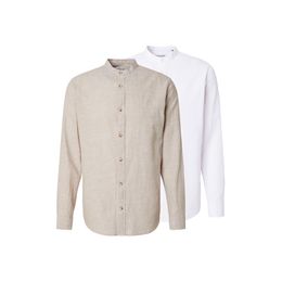 Jack & Jones JACK & JONES Button Up Shirt 'JJESUMMER' male size XS mottled grey / White
