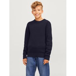 Jack & Jones Kinder Rundhalspullover "JPRBLAMILANO STITCH KNIT CREW NECK JNR", schwarz, Gr. 164, JACK & JONES JUNIOR, unifarben, Strick, Obermaterial: 100%
