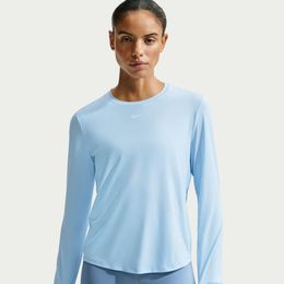 Nike Damen Funktionsshirt "Nike One Classic Women's Dri-FIT Long-Sleeve Top", blau, Gr. M, Obermaterial: 89% Polyester, 11% Elasthan, Shirts, mit