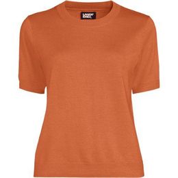 LANDS' END Merinopullover mit kurzen &Auml;rmeln f&uuml;r Damen, Damen, size: regular, Braun, Wolle, by Lands' End