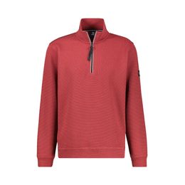 Lerros Herren Sweatshirt "Troyer aus hochwertigem Strickgewebe in gro&szlig;en Gr&ouml;&szlig;en", rot, Gr. 5XL, 90% Baumwolle, 10% Polyester, Sweatshirts