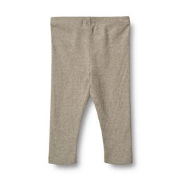 Wheat M&auml;dchen Leggings "Wheat Rippenjersey Leggings Jules"gravel melange, Gr. 62, unifarben, 96% Baumwolle (Bio), 4% Elasthan, Hosen