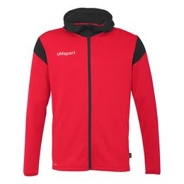 Uhlsport Herren Trainingsjacke "Kapuzenjacke Squad 27 Track Hood", rot, Gr. S, Obermaterial: 100% Polyester Pol. recyc.., Jacken
