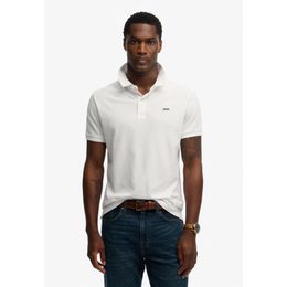 Superdry Herren Poloshirt "CLASSIC PIQUE POLO", wei&szlig;, Gr. S, unifarben, Piqu&eacute;, Obermaterial: 100% Baumwolle, Shirts, Baumwolle, relaxed fit