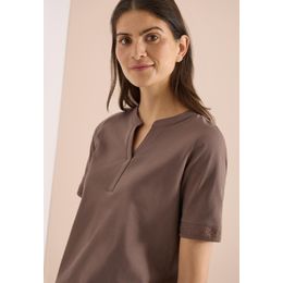 Cecil Damen Tunikashirturban taupe, Gr. XXL, unifarben, Web, 100% Baumwolle, Shirts, im Tunika-Style