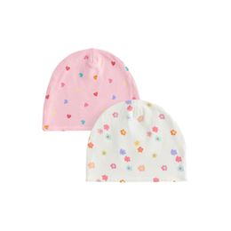 next M&uuml;tze M&auml;dchen Gr&ouml;&szlig;e 48 helllila / rosa / rot / wei&szlig;
