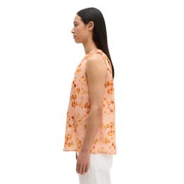 Marc O'Polo MARC O'POLO Damen Blusentop "aus weicher Ramiefaser"bright orange, Gr. 32, bedruckt, Obermaterial: 100% Ramie, Blusen
