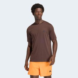 Herren T-Shirt "WE FR T", braun, Gr. XXL, adidas Performance, Obermaterial: 70% Polyester, 30% Baumwolle, Shirts, mit Rundhalsausschnitt, aus