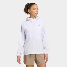 Damen Laufjacke "RUN ESS JKT W", wei&szlig;, Gr. XS, adidas Performance, Obermaterial: 100% Polyester, Jacken, f&uuml;r Erwachsene, mit Rei&szlig;verschluss,