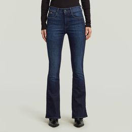 G-Star Raw G-STAR Damen Bootcut-Jeans "3301 Flare Wmn", blau, Gr. 29, Denim/Jeans, Obermaterial: 92% Baumwolle, 6% Elastomultiester, 2% sonstige Fasern, Jeans,