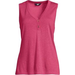 LANDS' END Top aus Leinenmix in Plus-Gr&ouml;&szlig;e f&uuml;r Damen, Damen, size: plus, Pink, Baumwolle/Leinen/Baumwoll-Mischung, by Lands' End