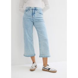 bonprix Damen 7/8-Jeans, blau, Gr. 52, Obermaterial: 98% Baumwolle, 2% Elasthan, Jeans, verk&uuml;rztes 7/8-Design, weites Bein, Loose Fit, mit