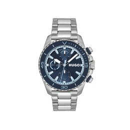 Hugo Herren Multifunktionsuhr "DIVE", blau, Armbanduhren, Quarzuhr, Armbanduhr, Herrenuhr, Edelstahlarmband, analog