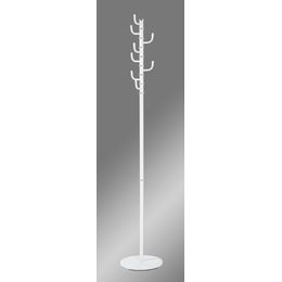 Garderobenst&auml;nder HAKU, B:29cm H:170cm T:29cm &Oslash;:29cm, wei&szlig;, Metall, Schlafzimmer, Garderobenst&auml;nder, "Kleiderst&auml;nder, Standgarderobe", rund - aus