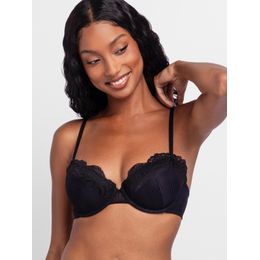 Dorina Damen B&uuml;gel-BH "Emersyn", Gr. 95, schwarz, Obermaterial: 63% Polyamid, 30% Polyester, 7% Elasthan, BHs, leicht gepolsterte Cups