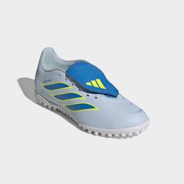 M&auml;dchen Fu&szlig;ballschuh "PREDATOR CLUB FOLD-OVER TONGUE TURF KIDS", adidas Performance, Gr. 37crystal sky, ray blau, team solar gelb 2, Synthetik,