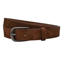 AnnaMatoni Damen Lederg&uuml;rtel "AnnaMatoni Damen Lederg&uuml;rtel in hochwertigem Velour Leder 3cm", braun, Gr. 95, 100% Leder, G&uuml;rtel