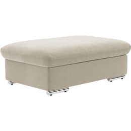 Sit & More Polsterhocker SIT & MORE, B:102cm H:43cm T:68cm, beige, 100% Polyester, Hocker, "Valantine, B: 101 cm", individuell zu kombinieren