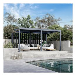 Weide Sichtschutzwand 2,65 M Pergola Seitenwand Mit Lamellen Anthrazit2.65 Meter Anthrazit