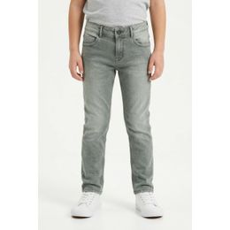 Cars Jeans Jungen 5-Pocket-Jeans "Jeans Douglas", grau, Gr. 4, Abriebeffekte, Denim/Jeans, Obermaterial: 99% Baumwolle, 1% Elasthan, Jeans