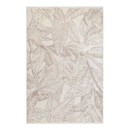 Teppich Esprit, B:200cm H:10mm L:290cm, beige, Polyester, Wohnzimmer, Teppiche, "Inga", Kurzflorteppich, gewebt, floral, modern, Wohnzimmer, natur