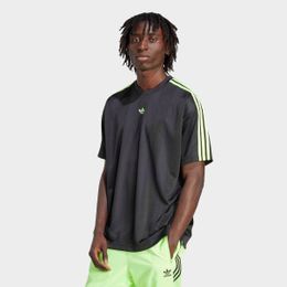 Herren T-Shirt "ADIDAS ADICOLOR JACQUARD TRIKOT", gr&uuml;n, Gr. M, adidas originals, Obermaterial: 100% Polyester, Shirts, lockere Passform,