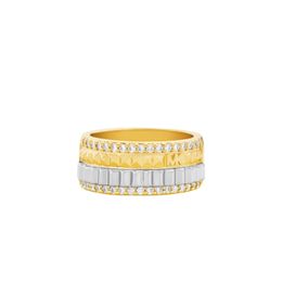 Michael Kors Damen Fingerring "Premium", 17,5, Metall, 9,2mm, gold, Metall, Fingerringe, mit Zirkonia (synth.)