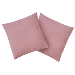 Kissenbezug OTTO HOME, B:50cm L:50cmros&eacute;, Musselin, Obermaterial: 100% Baumwolle, Kissenbez&uuml;ge, "Bailee", weiche Musselin-Qualit&auml;t, 50x50 cm,