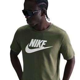 Nike Sportswear Herren T-Shirt "M NSW TEE ICON FUTURA", gr&uuml;n, Gr. XS, Jersey, Obermaterial: 100% Baumwolle, Shirts, mit klassischem Logodruck auf der