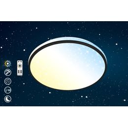 LED Deckenleuchte "SKIZO", wei&szlig;, Briloner Leuchten, Wohnzimmer, Leuchten