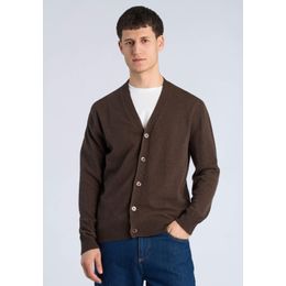 Junk De Luxe Herren Cardigan "Cardigan Comfort Fit", braun, Gr. M, Obermaterial: 80% Wolle, 20% Polyamid, Strickjacken