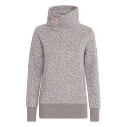 oxmo Damen Longpullover "Sweater OXBeatanette", grau, Gr. XS, Obermaterial: 55% Polyester PES. 45% Baumwolle CO., Pullover