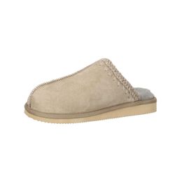 Shepherd Damen Hausschuh "Shepherd Hausschuhe Veloursleder", Gr. 42, beige, Veloursleder, Schuhe