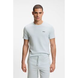 BOSS Herren Pyjamaoberteil "Waffle T-Shirt", Gr. XL, wei&szlig;, Obermaterial: 60% Baumwolle, 40% Polyester, Shirts