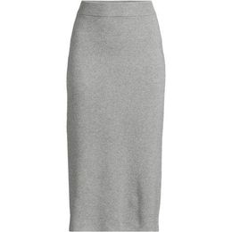 LANDS' END Feinstrick-Midirock f&uuml;r Damen, Damen, size: regular, Grau, by Lands' End