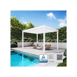 Weide Deluxe Pavillon Terrassen&uuml;berdachung Aluminium 3 X 4 M Wei&szlig;