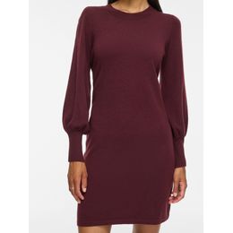 Vila Damen Strickkleid "VIKERRY O-NECK KNIT DRESS - NOOS", rot, Gr. XXL, unifarben, Strick, Obermaterial: 53% Polyester, 30% Viskose, 17% Polyamid,