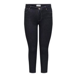 Only CARMAKOMA Damen Skinny-fit-Jeans "CARWILLY REG SKINNY ANK DNM BOX NOOS"dunkelblau denim detail:rinse, Gr. 42, unifarben, Denim/Jeans,