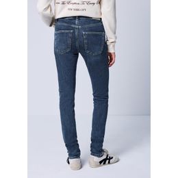 Damen Skinny-fit-Jeans, blau, Gr. 36, STREET ONE STUDIO, unifarben, Jeans, 79% Baumwolle, 15% Polyester, 4% Elastomultiester, 2% Elasthan, Jeans, in