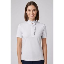 RICHROYAL Damen T-Shirt, wei&szlig;, Gr. M, Single Jersey, Obermaterial: 100% Baumwolle, Shirts, mit R&uuml;schenkragen