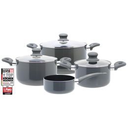 ELO Topf-Set "Rhino Topfset 4-teilig", grau, T&ouml;pfe, Hitzeisolierende Softtouch Griffe