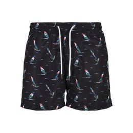 Urban Classics Herren Badeshorts "Urban Classics Herren Pattern Swim Shorts", bunt, Gr. S, 100% Polyester, Badehosen