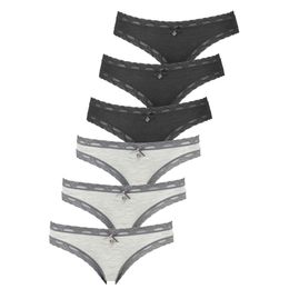 like it! LIKE IT Damen Minislip "6er Pack Minislip Kim", Gr. S, bunt, Obermaterial: 95% Modal CMD. 5% Elasthan EL., Unterhosen