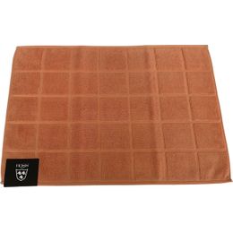 Duschmatte Ross, H:10mm, orange, Baumwolle, Badematten, "Duschvorleger", besonders weich, Badezimmerteppich, uni
