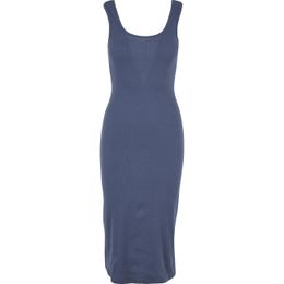 Urban Classics Damen Shirtkleid "Urban Classics Damen Ladies Rib Top Dress", blau, Gr. XXL, unifarben, 95% Baumwolle, 5% Elasthan, Kleider
