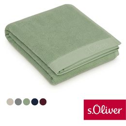 Saunatuch s.Oliver, B:80cm L:200cm, gr&uuml;n, Walkfrottier, Baumwolle, Handt&uuml;cher, "s. Oliver Saunatuch", weich & saugstark
