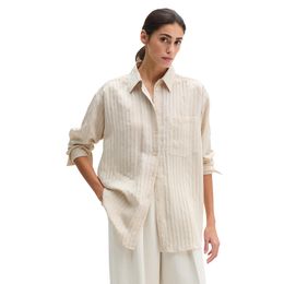 Marc O'Polo MARC O'POLO Damen Langarmbluse "aus TENCEL Modal", beige, Gr. 40, unifarben, Obermaterial: 82% Modal, 18% Polyamid, Blusen
