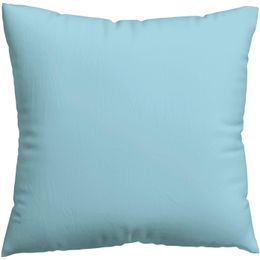 Kissenbezug Schlafgut, B:40cm L:40cm, blau, Mako-Satin, Obermaterial: 100% Baumwolle, Kissenbez&uuml;ge, "Premium Kissenbezug Woven Satin (1 St)",